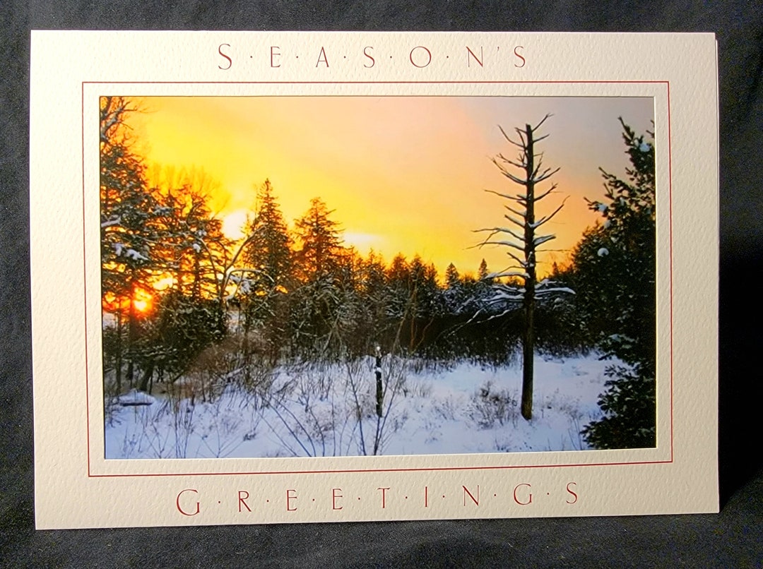 Natural Christmas Cards, Nature Landscapes, Assortment of Six, Seasons ...