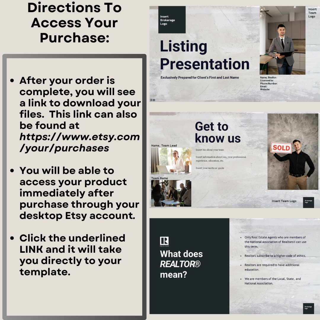 Real Estate Listing Presentation, Digital Listing Presentation, Pre ...