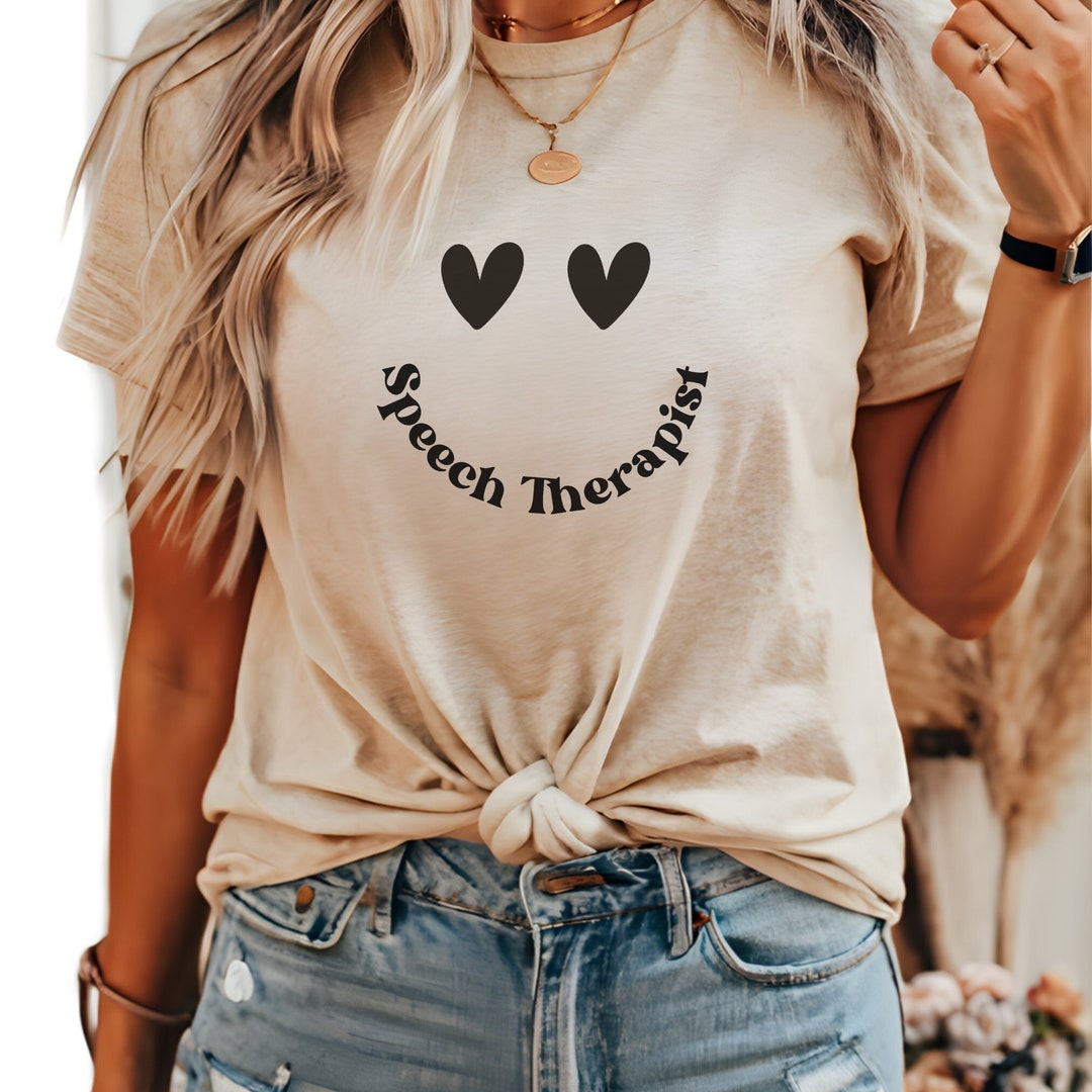 Speech Therapist Shirt Speech Pathologist Tshirt SLP Therapy Heart ...