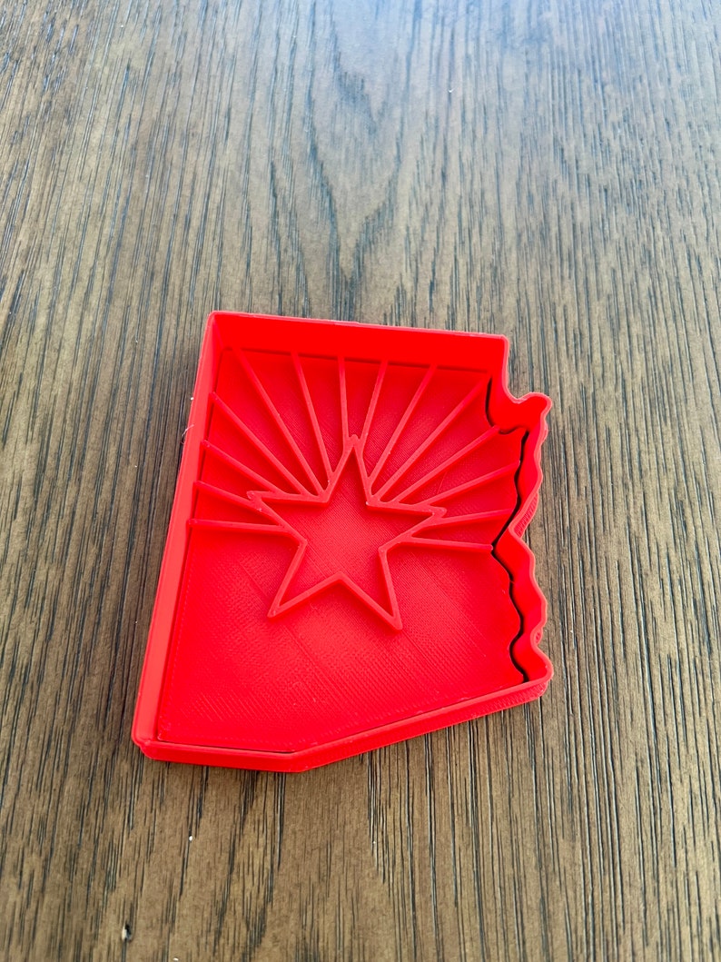 Arizona Flag Cookie Cutter and Stamp, Arizona Fondant Cutter, Clay ...