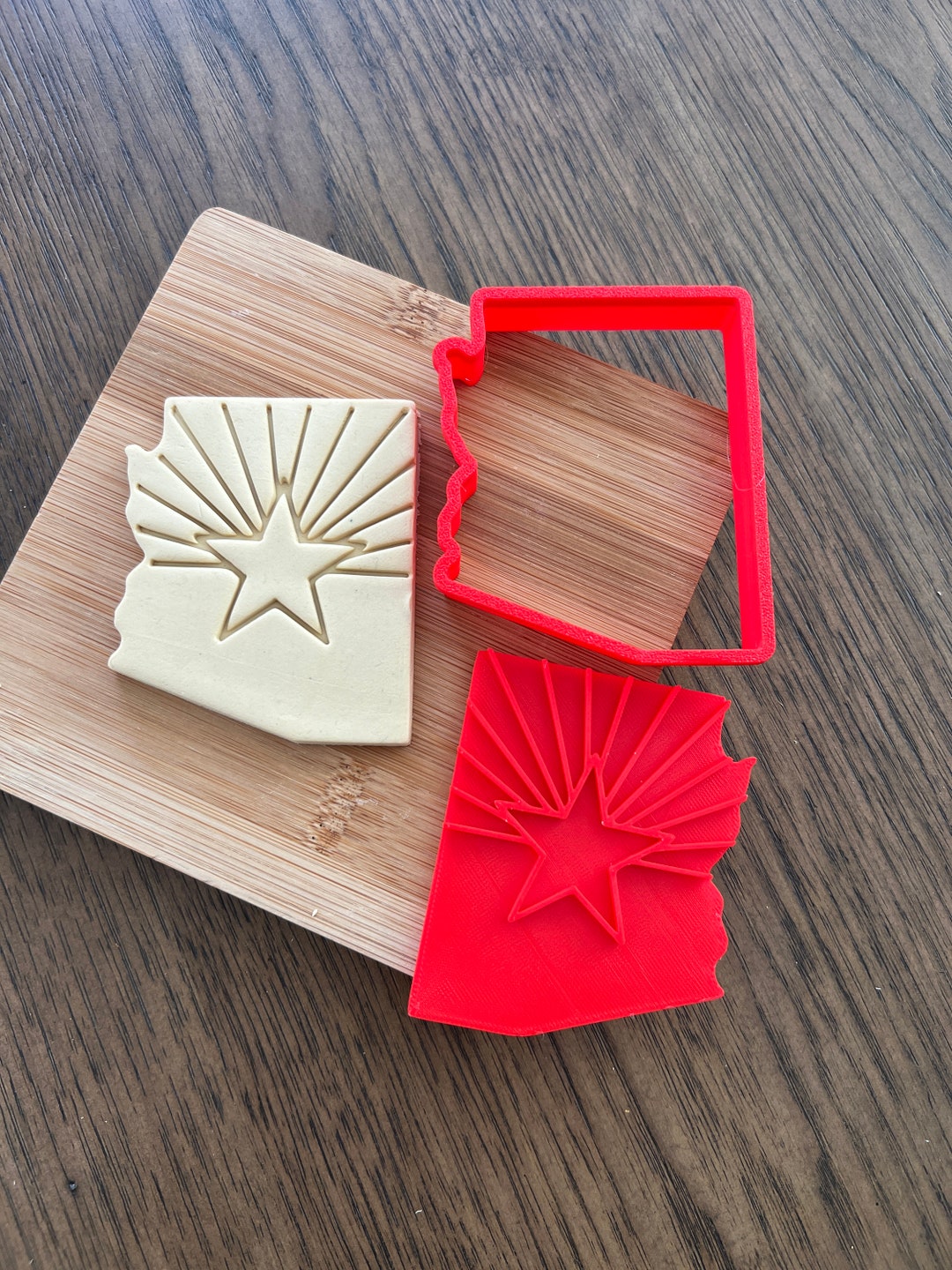 Arizona Flag Cookie Cutter and Stamp, Arizona Fondant Cutter, Clay ...