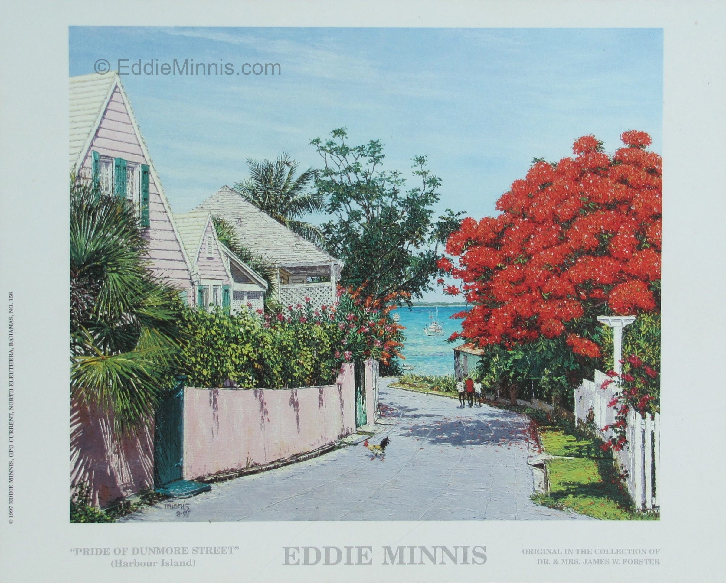 Pride of Dunmore Lane - Bahamian Art Print of Original Oil Painting by ...