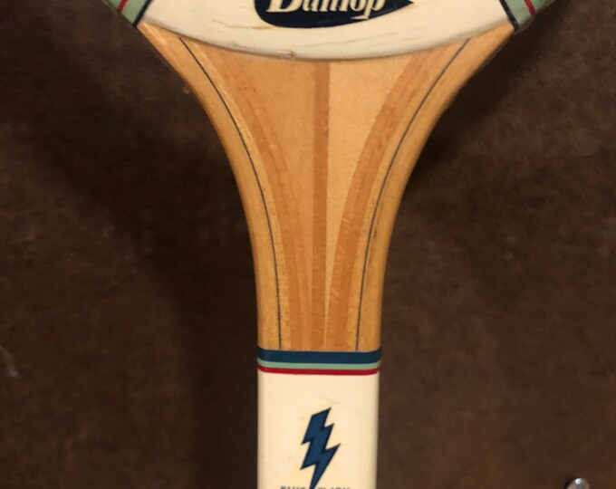 Vintage Dunlop Blue Flash Tennis Racket - Etsy