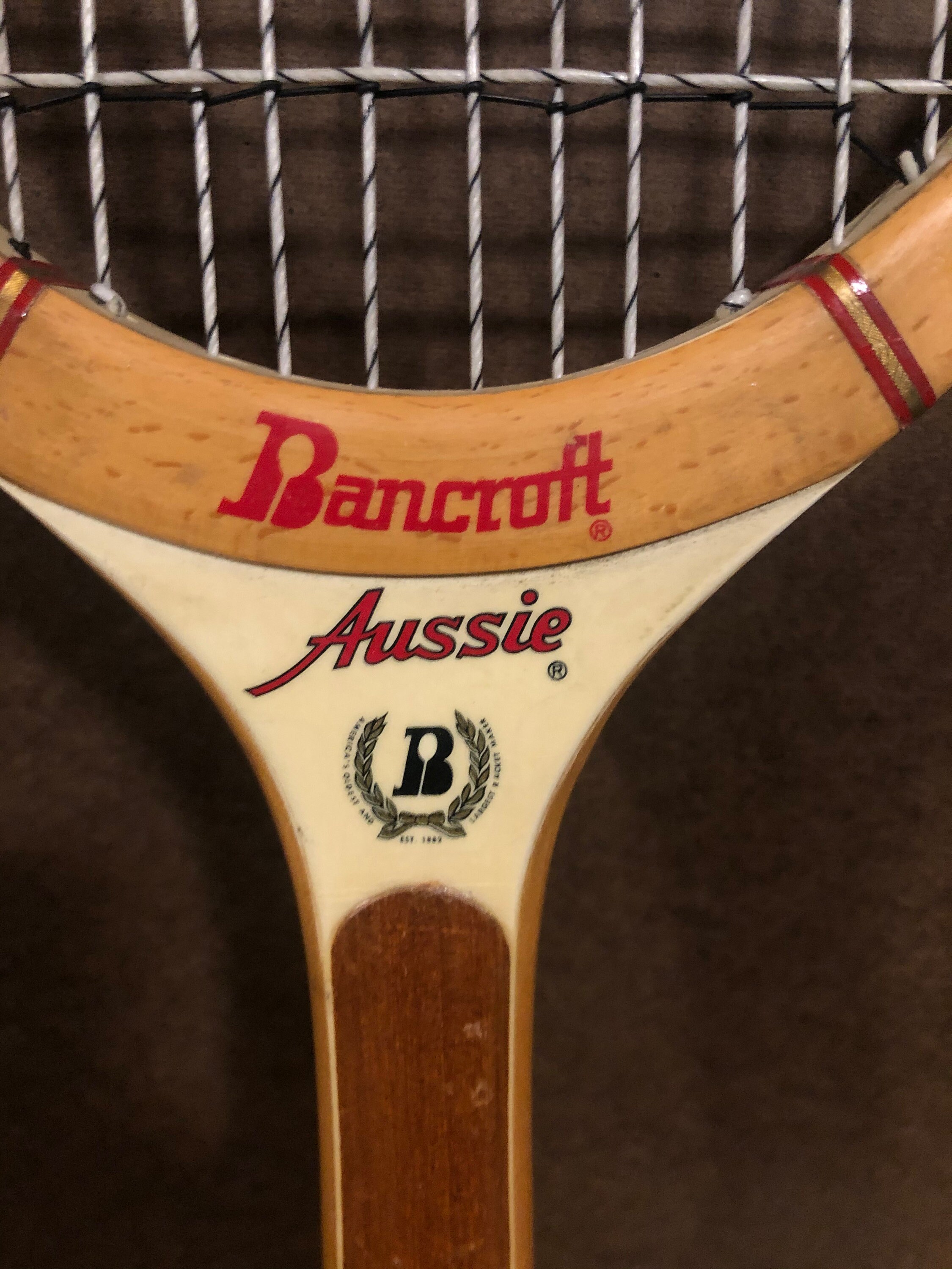Vintage Bancroft Aussie Wood Tennis Racket Bancroft Sporting Goods Co ...