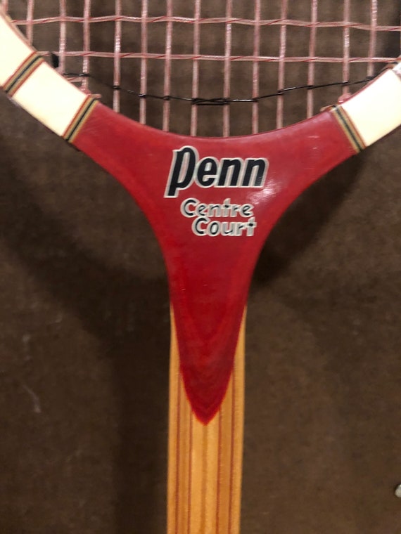 Vintage Penn Centre Court Wood Tennis Racket - Etsy