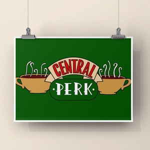 Central Perk Art Poster Print Friends TV Show Poster Print Coffee Shop ...