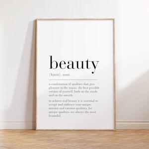 Beauty Definition Print, Definition Print, Beauty, Beauty Print, Funny ...