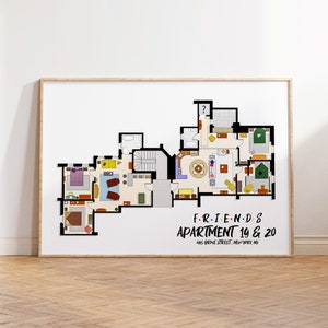 Friends TV Show Apartment Floor Plan-friends TV Show Layout Friends ...