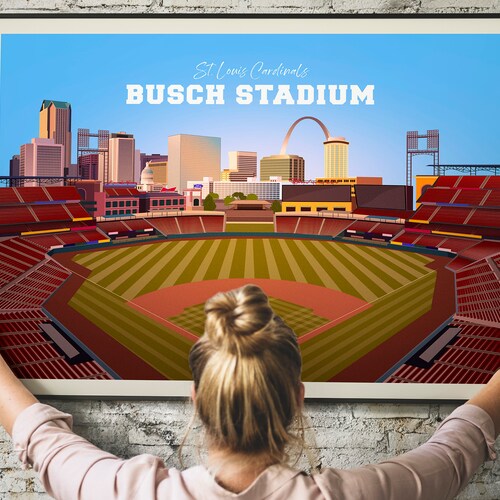 St. Louis Cardinals Print Busch Stadium Poster Baseball Wall - Etsy