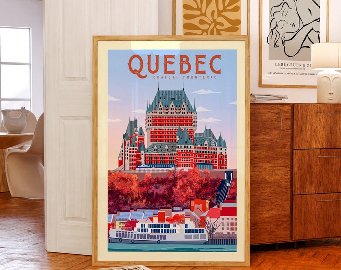 Quebec City Vintage Map Print Quebec City Map Canada Map - Etsy