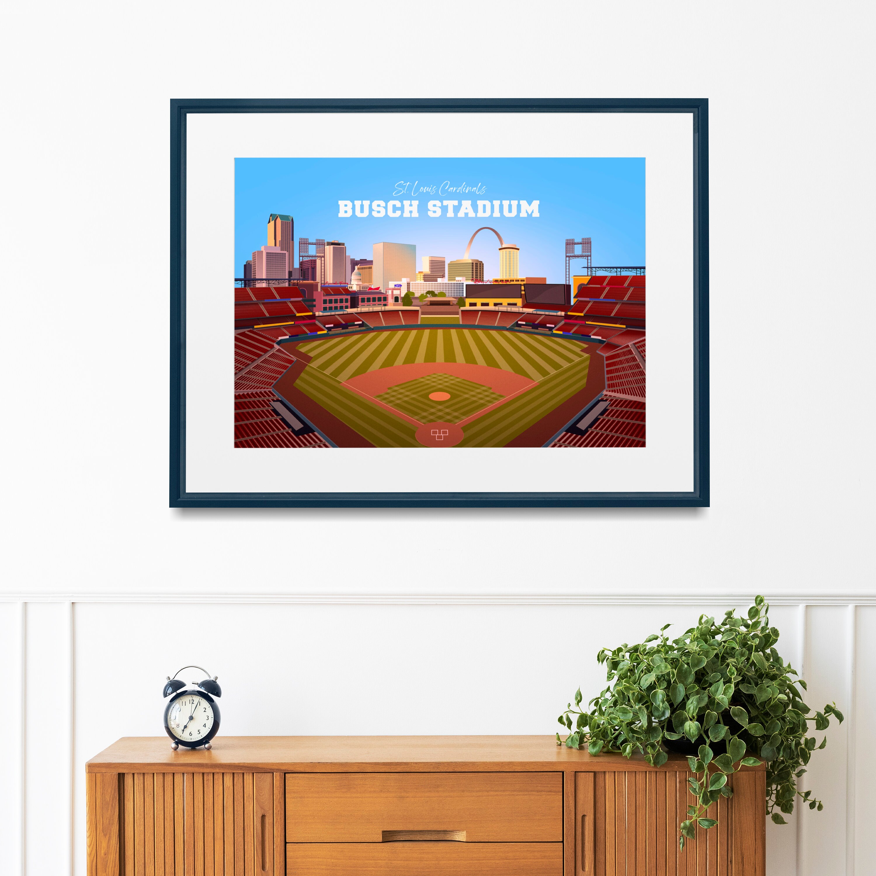 St. Louis Cardinals Busch Stadium Vintage Baseball Poster - Etsy