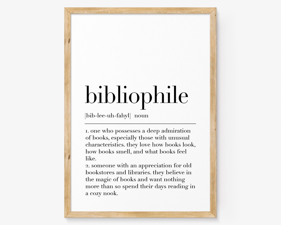 Bibliophile , Bibliophile Poster, Bibliophile Definition, Bibliophile Print, Book Wall Art ...