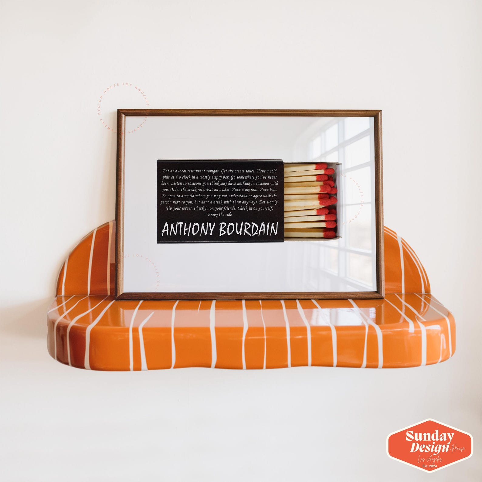 Anthony Bourdain Matchbox Quote Print, Eat at a Local Restaurant ...