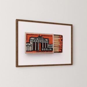 Berlin Vintage Matchbox Print, Berlin Germany Poster, Vintage Matchbox ...