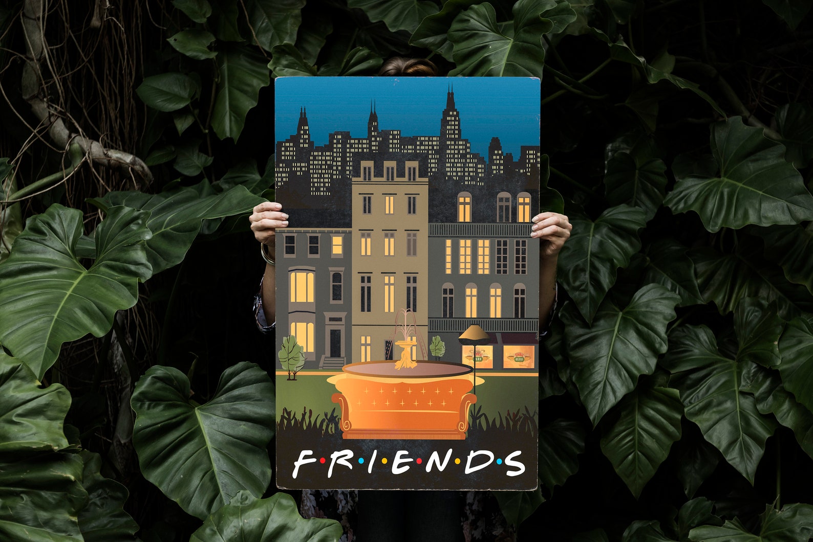 Friends Fountain New York Central Park Friends TV Show Layout | Etsy