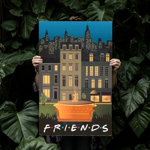 Friends Fountain New York Central Park Friends TV Show Layout | Etsy