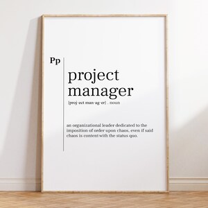 Project Manager Definition Print, Project Manager, Project Manager ...