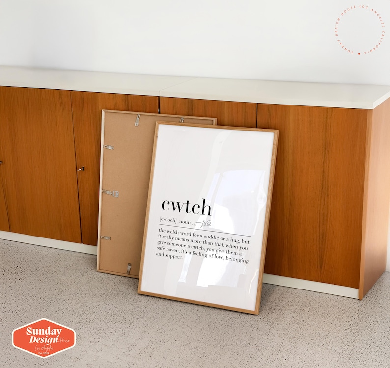 Cwtch Definition Print, Cwtch Poster, Welsh Wall Art, Welsh Print ...