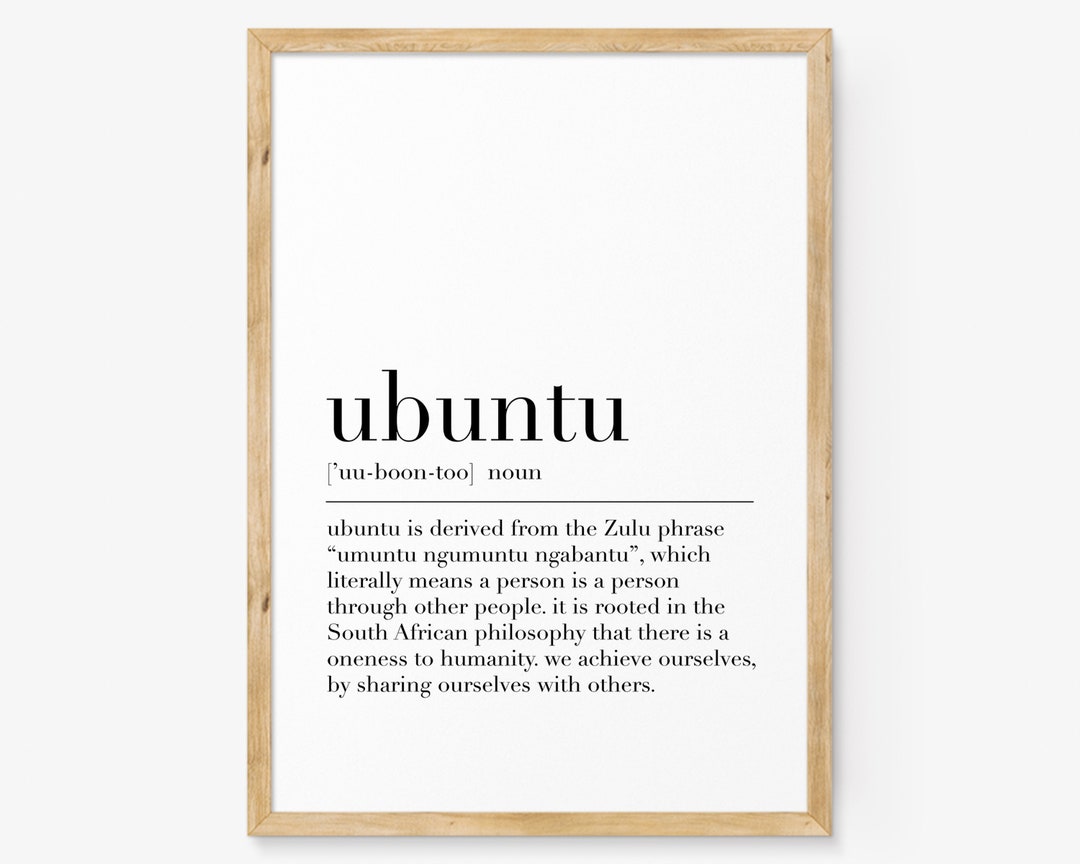 Ubuntu, Ubuntu Definition Print, Ubuntu Poster, Printable Wall Art ...