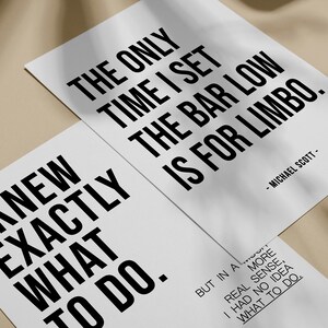 The Only Time I Set the Bar Low is for Limbo, Michael Scott Quote, the ...