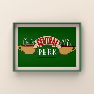 Central Perk Art Poster Print Friends TV Show Poster Print Coffee Shop ...
