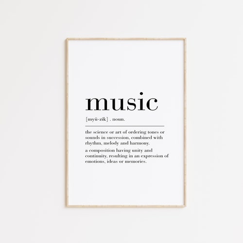 Music Definition Print - Etsy UK