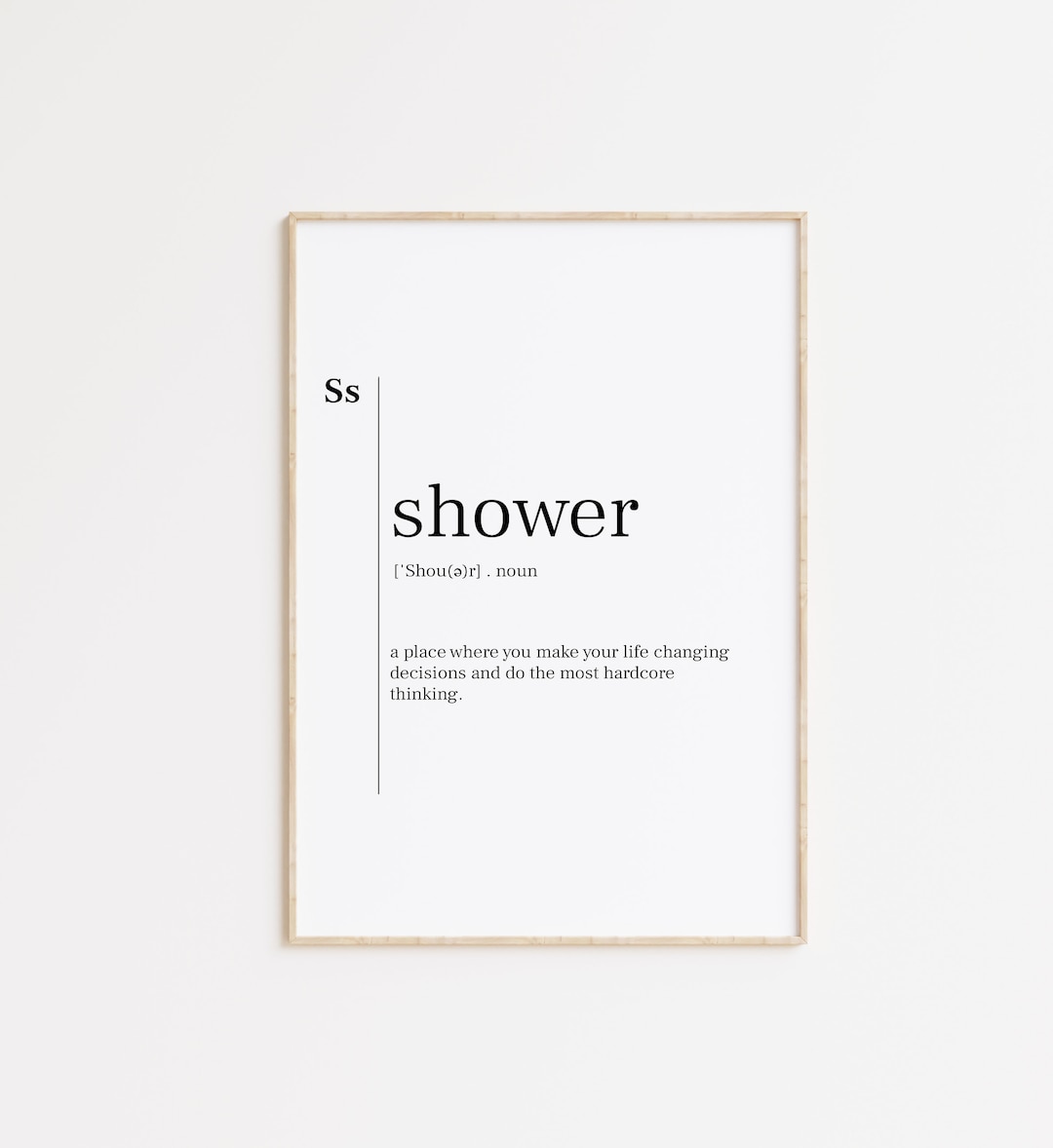 Shower, Shower Print, Shower Poster, Shower Definition Print, Shower ...