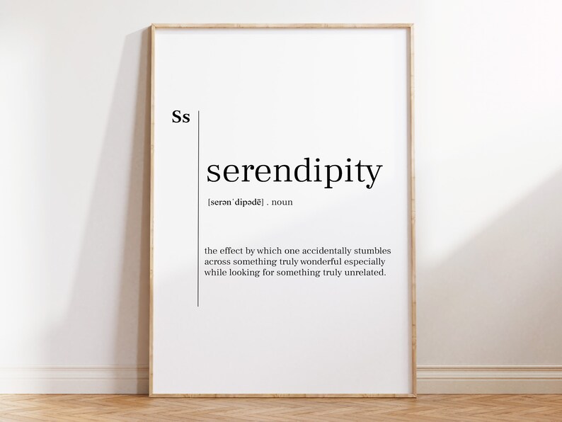 Serendipity Definition Print Serendipity Serendipity Print - Etsy