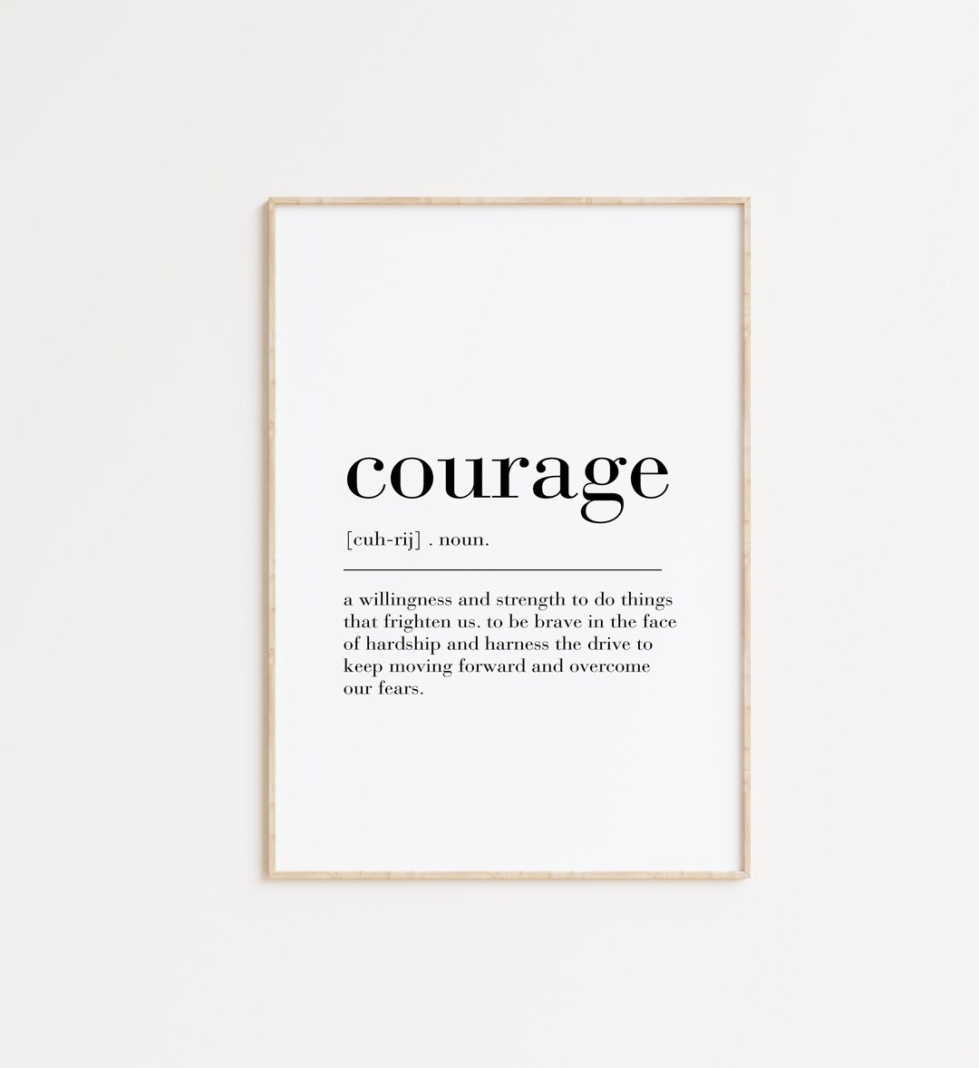 Courage, Courage Print, Courage Poster, Courage Sign, Courage Art ...