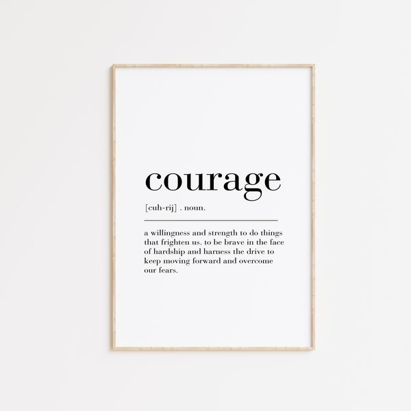 Courage Poster - Etsy