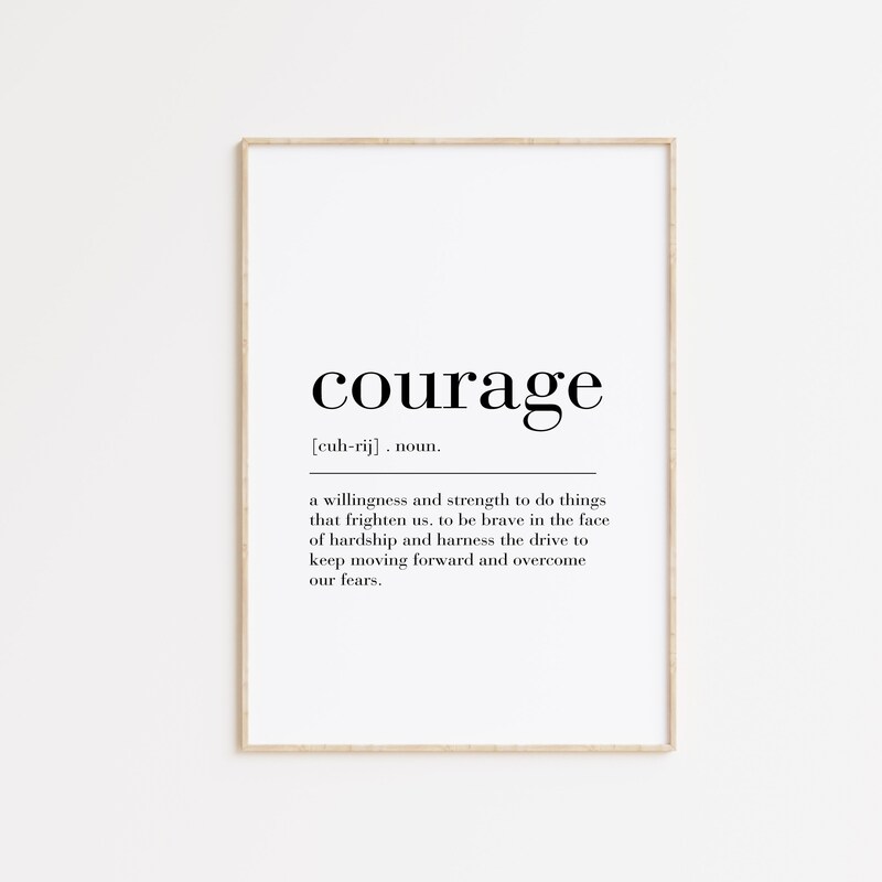 Courage Poster - Etsy