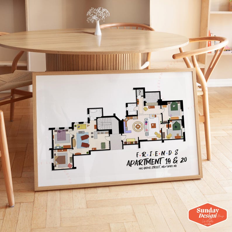 Friends TV Show Apartment Floor Plan-friends TV Show Layout Friends ...