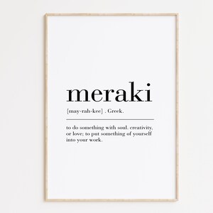 Meraki, Meraki Print, Meraki Poster, Meraki Definition, Meraki Quote ...
