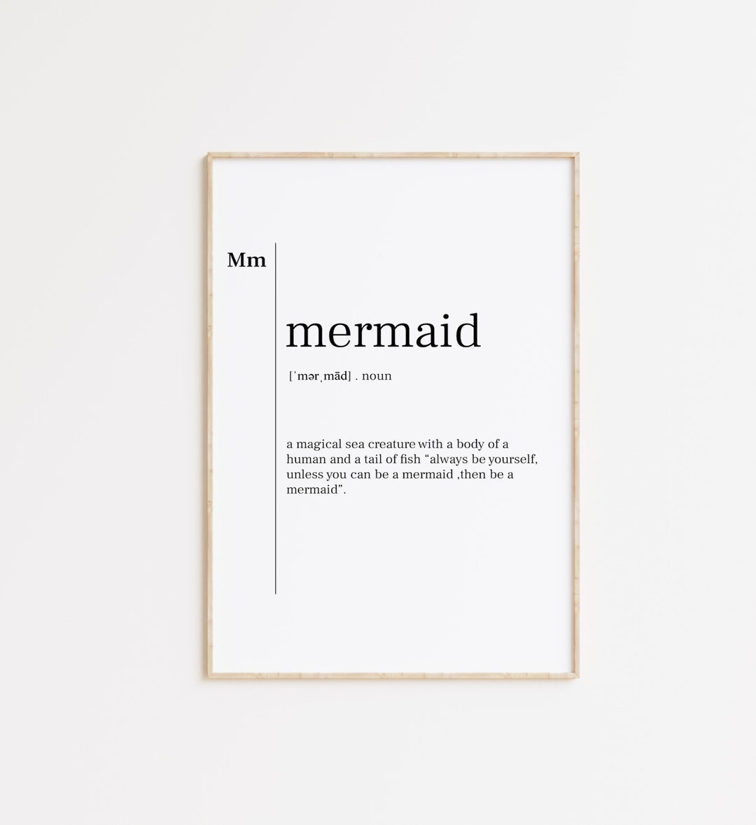 Mermaid Definition Print Mermaid Mermaid Print Mermaid - Etsy