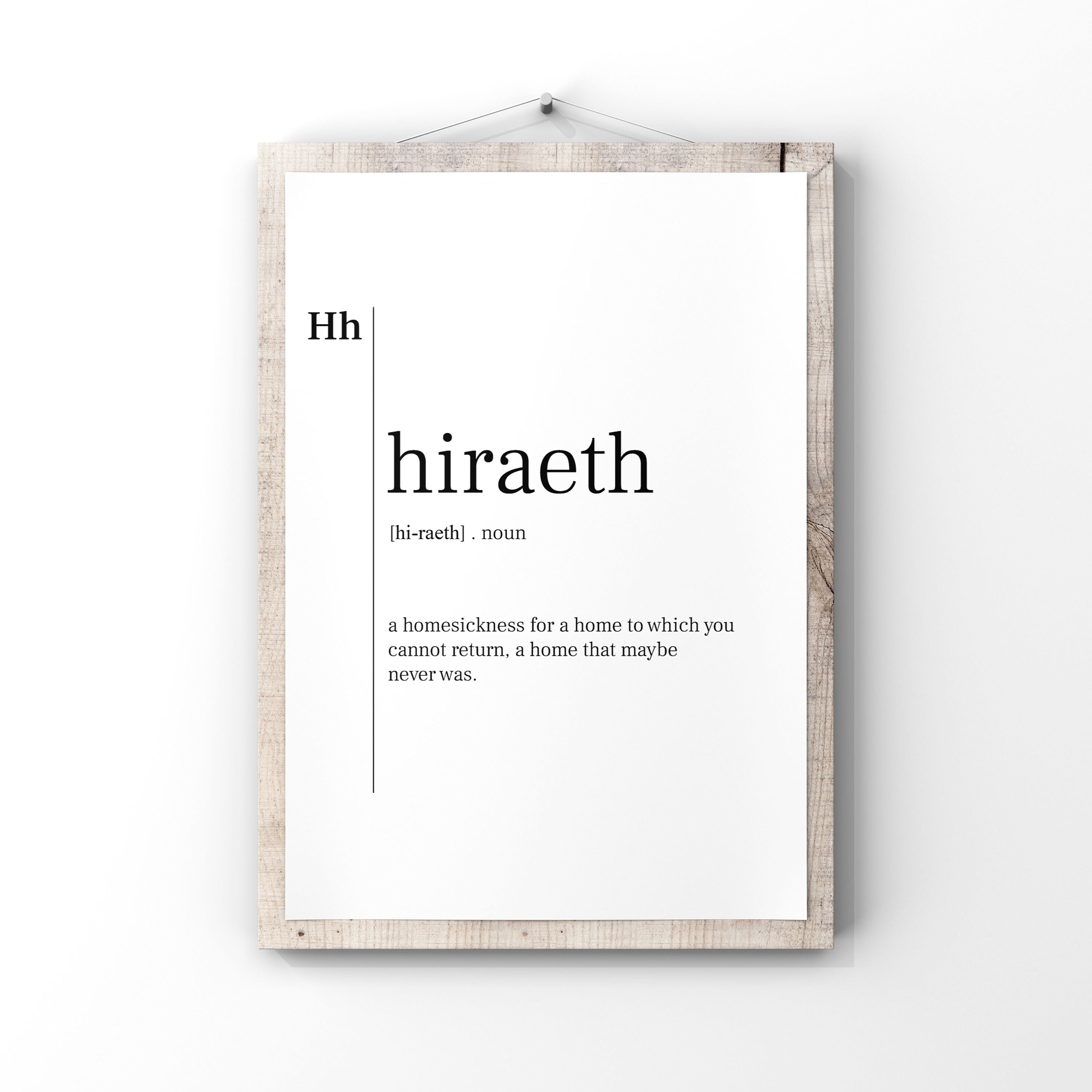 HiraethHiraeth DefinitionHiraeth PrintHiraeth | Etsy