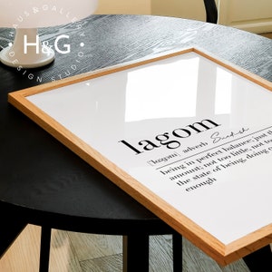 Lagom Definition Print, Lagom Poster, Lagom Wall Art, Scandinavian ...