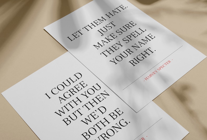 Harvey Specter Poster Harvey Specter Print Suits TV Show - Etsy