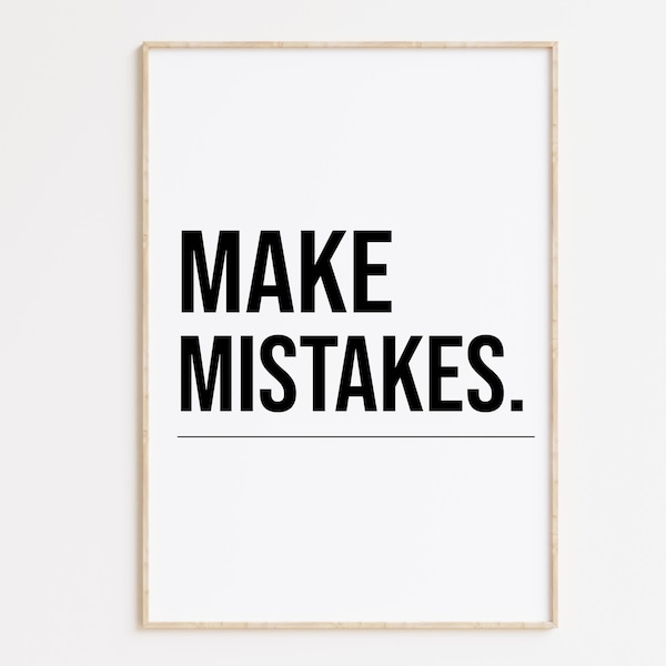 Mistakes Poster - Etsy
