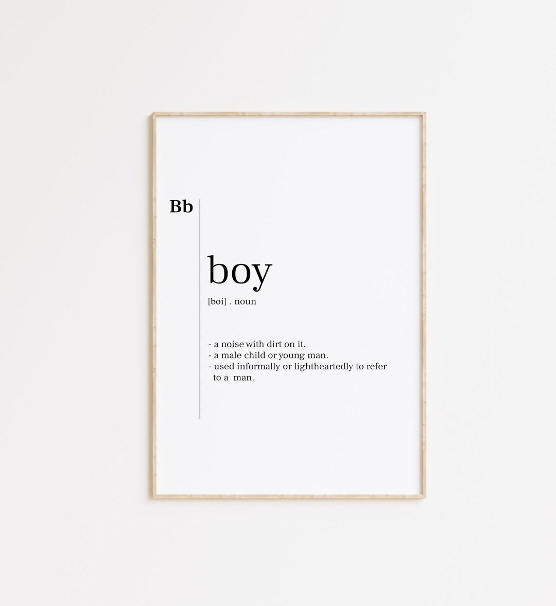 Boy Print Boy Poster Boy Definition Print Definition Etsy