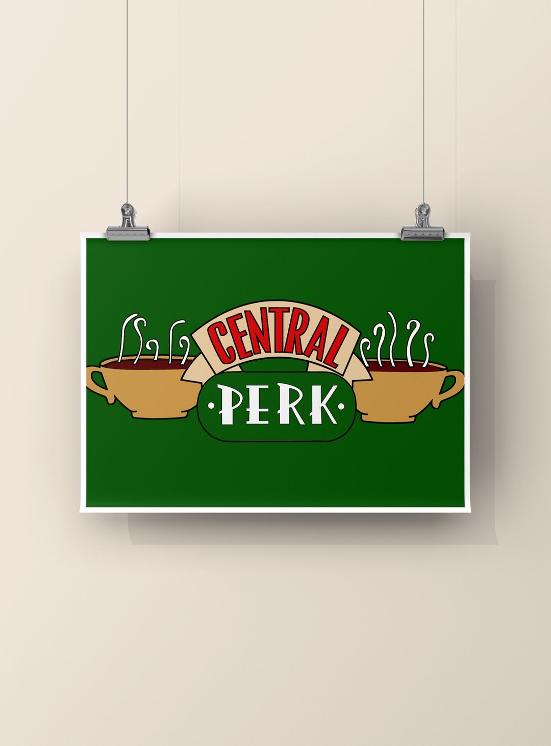 Central Perk Art Poster Print Friends TV Show Poster Print Coffee Shop ...