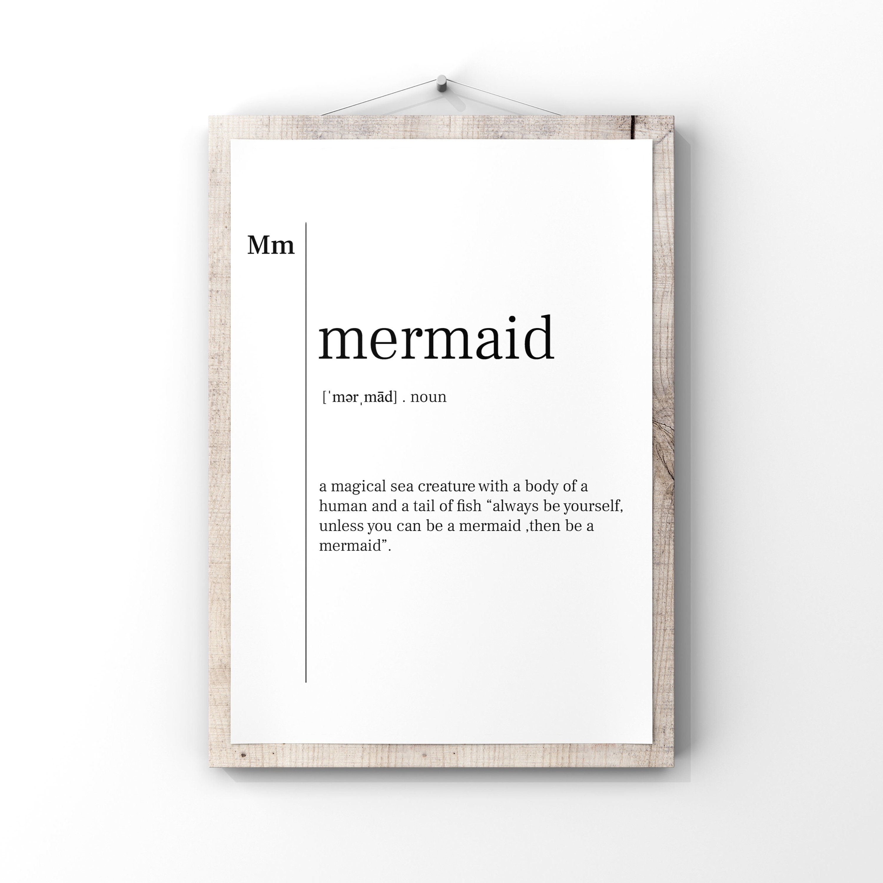 Mermaid Definition Printmermaidmermaid Printmermaid - Etsy