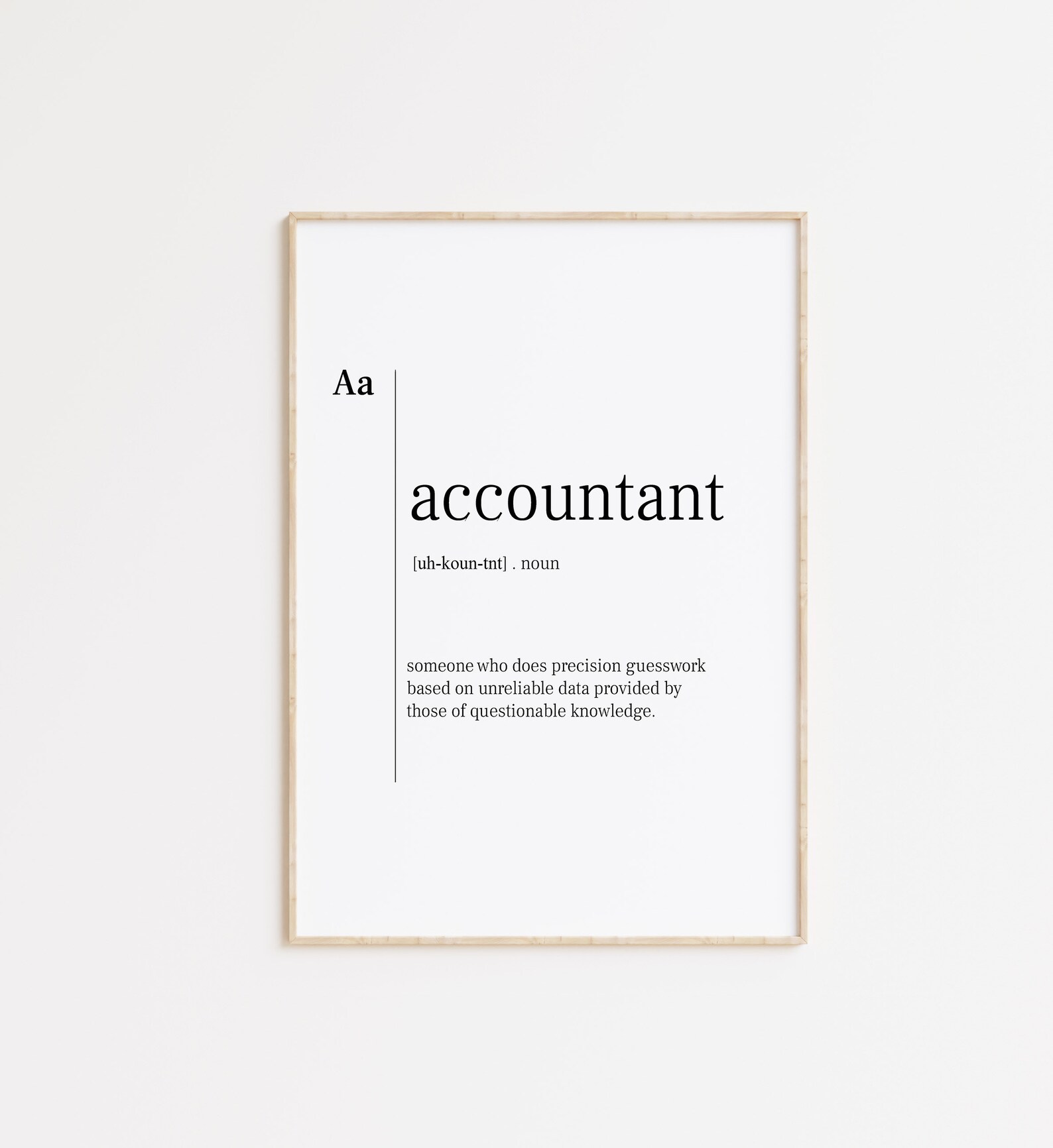 Accountant Definition Printdefinition Posterfunny Wall Art - Etsy