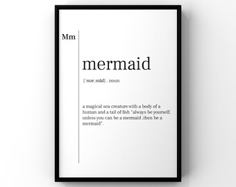 Mermaid Poster Art - Etsy