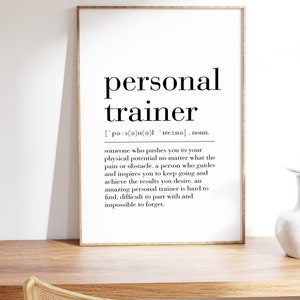 Personal Trainer, Personal Trainer Print, Personal Trainer Poster ...