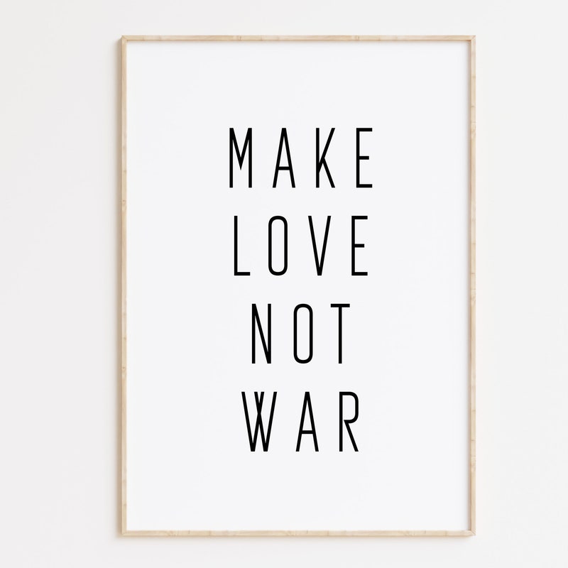 Make Love Not War - Etsy