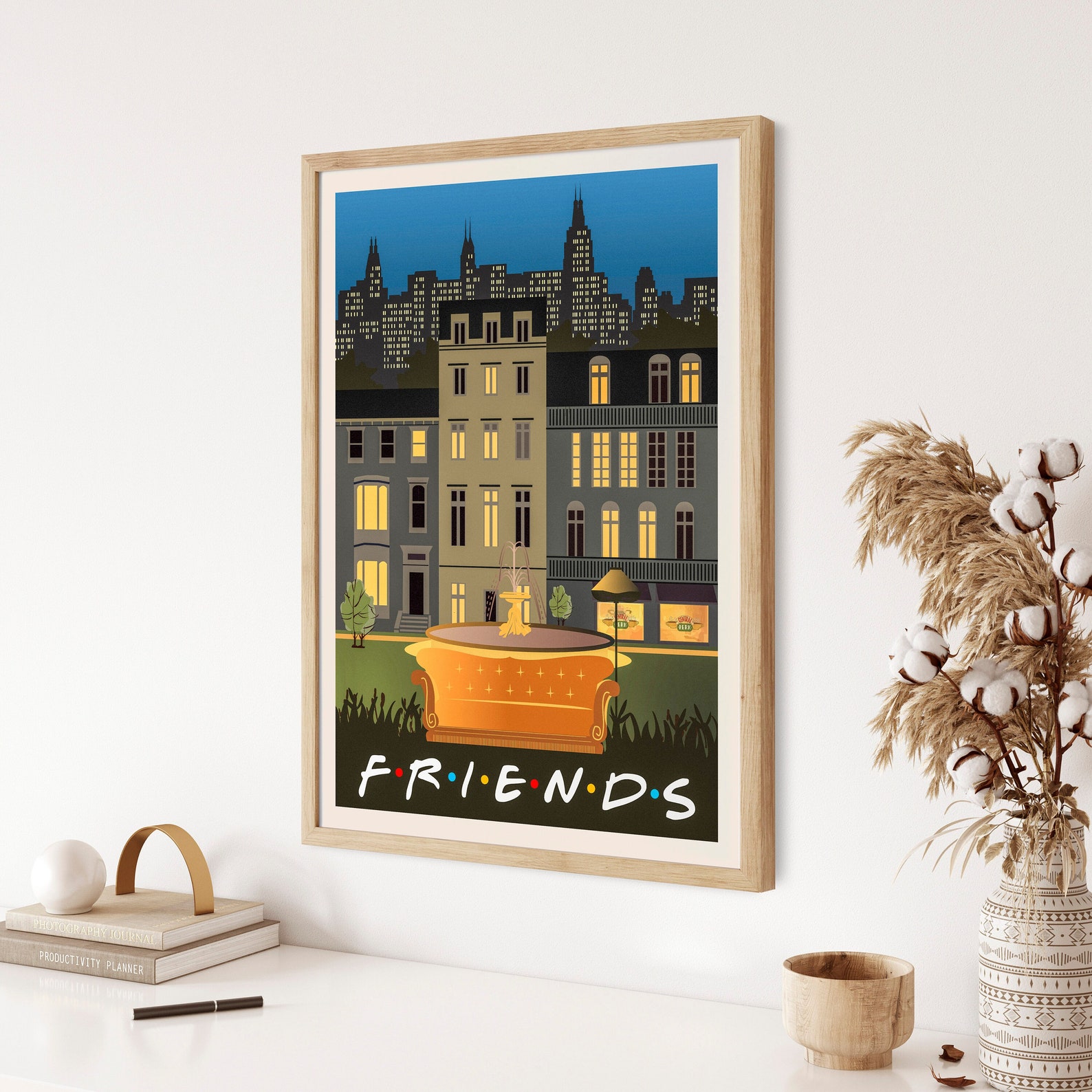 Friends Fountain New York Central Park Friends TV Show Layout | Etsy