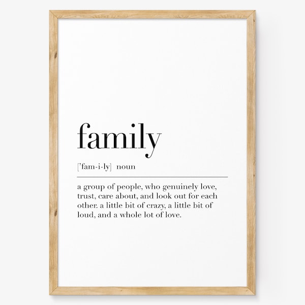 Family Definition - Etsy