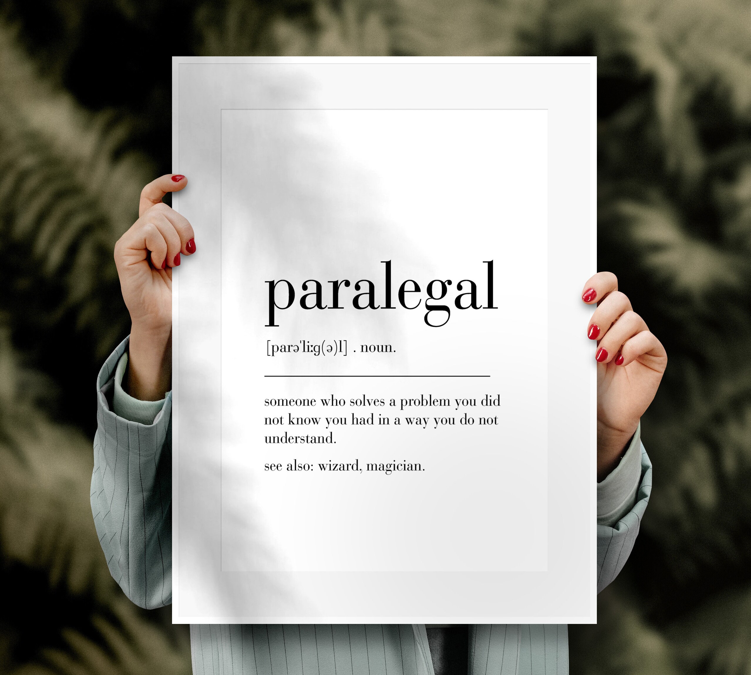 Paralegal Definition Print Lawyer Gift Law Office Decor - Etsy