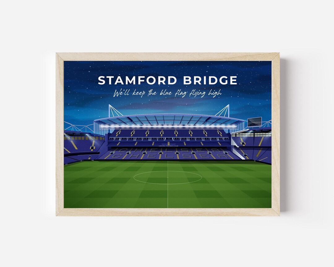 Stamford Bridge, Chelsea FC England Football Soccer Stadium Poster ...