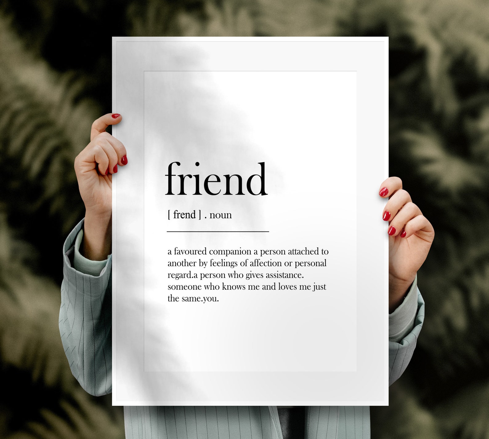 Friend Definition Definition Print Friend Definition Poster - Etsy